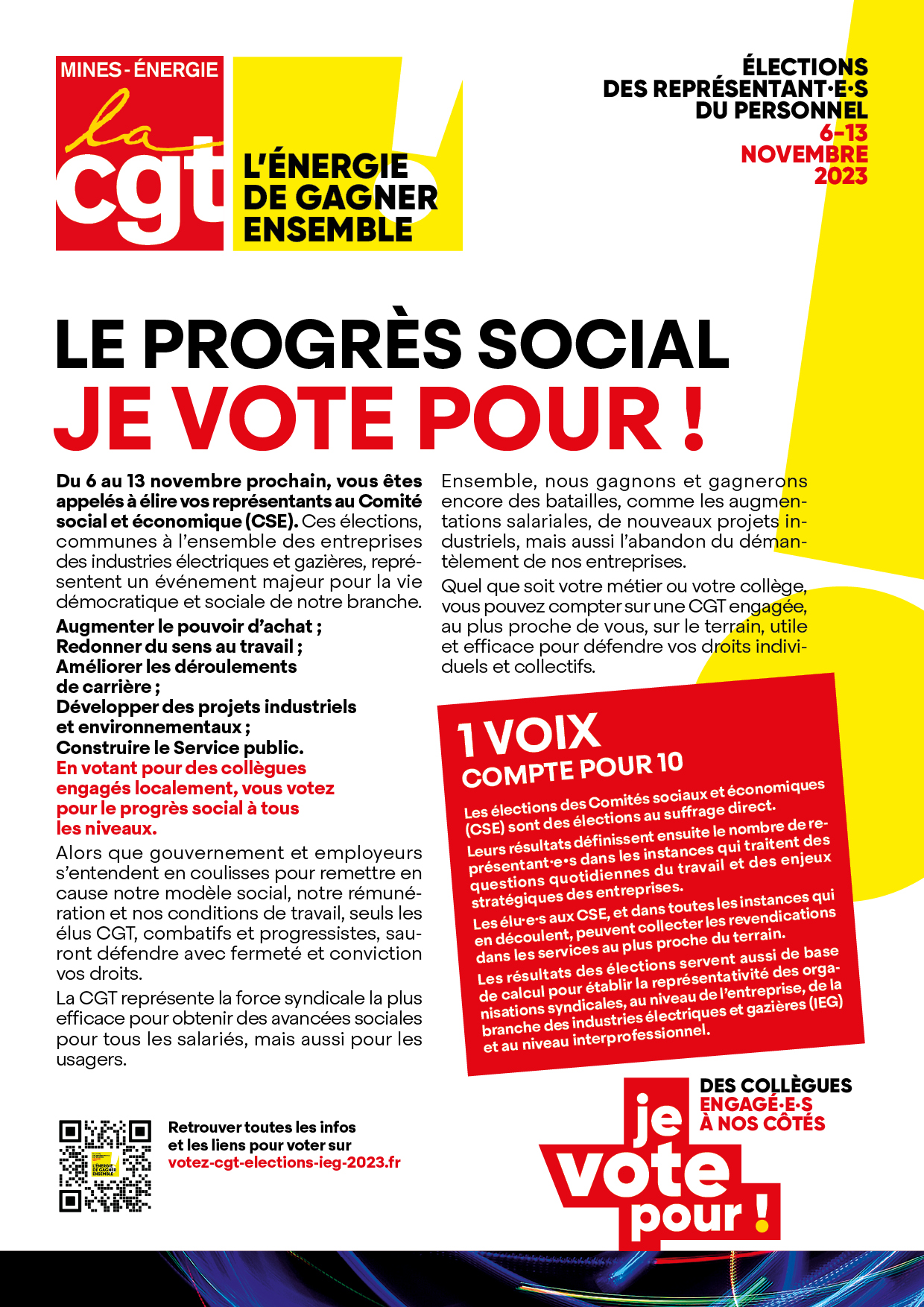 Le progrès social : je vote pour ! - CSEC GRDF - FNMECSEC GRDF – FNME